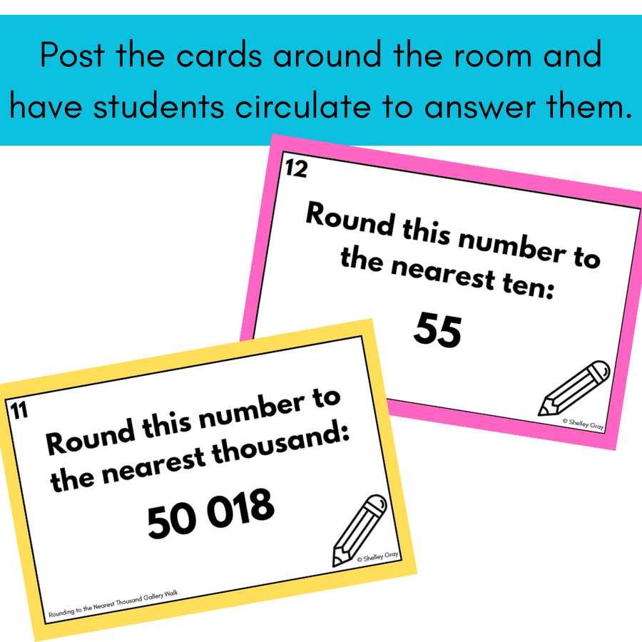 Rounding Numbers - Around the Room Gallery Walk Bundle – Shelley Gray ...