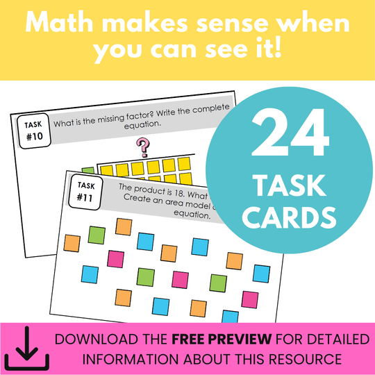 Area Model for Basic Multiplication Facts | Using Base Ten Blocks ...