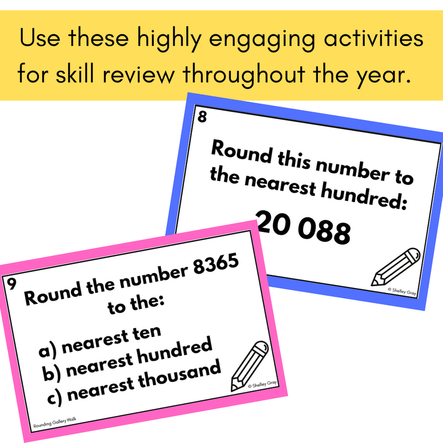 Rounding Numbers - Around the Room Gallery Walk Bundle – Shelley Gray ...