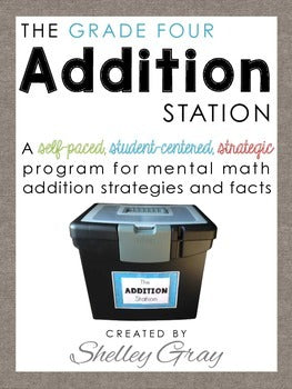 Addition Strategies and Fact Fluency Station for 4th Grade – Shelley ...