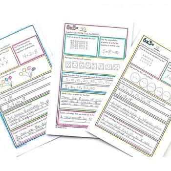 Multiplication Daily Fact Practice Booklet - Equation of the Day ...