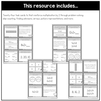 Multiplication Task Cards - x2 Multiplication Facts – Shelley Gray Teaching