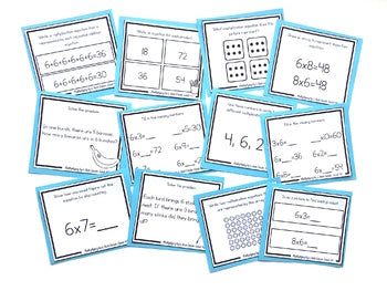 Multiplication Task Cards - x6 Multiplication Facts – Shelley Gray Teaching