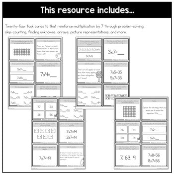 Multiplication Task Cards - x7 Multiplication Facts – Shelley Gray Teaching