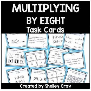 Multiplication Task Cards - x8 Multiplication Facts – Shelley Gray Teaching