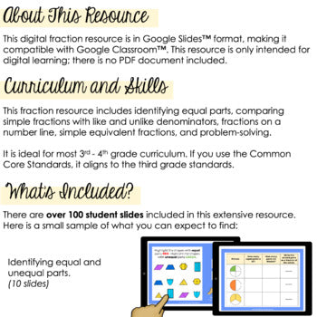 Digital Fraction Activities for 3rd and 4th Grade - Working with Fract ...
