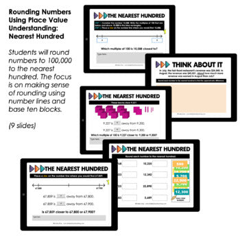 Place Value to 100,000 DIGITAL Includes Rounding Nearest 10, 100, 1,00 ...