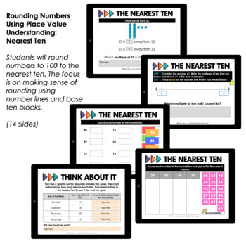 DIGITAL Place Value to 100: Includes rounding to the nearest ten ...