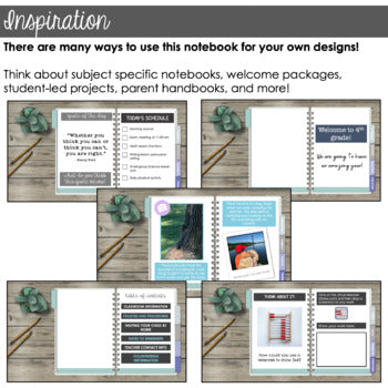 DIGITAL Notebook Templates: Modern Farmhouse Theme | Commercial Use ...