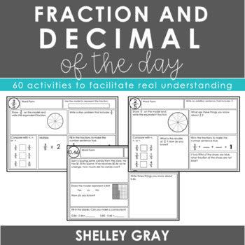 Fraction and Decimal of the Day - Daily Practice for Fractions and Dec ...