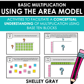 Area Model for Basic Multiplication Facts | Using Base Ten Blocks ...