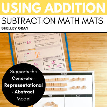 Use Addition Subtraction Strategy Math Mats, CRA Model Independent Mat ...