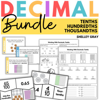 Decimal Activities for Tenths, Hundredths, Thousandths – Shelley Gray ...